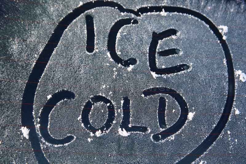 Ice cold message stock photo. Image of windscreen, message - 82573514
