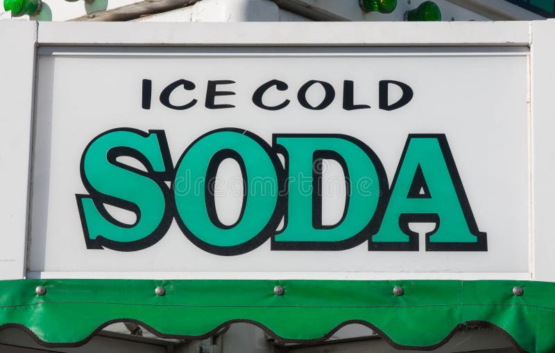 Ice cold soda sign stock image. Image of placard, sign - 26937315