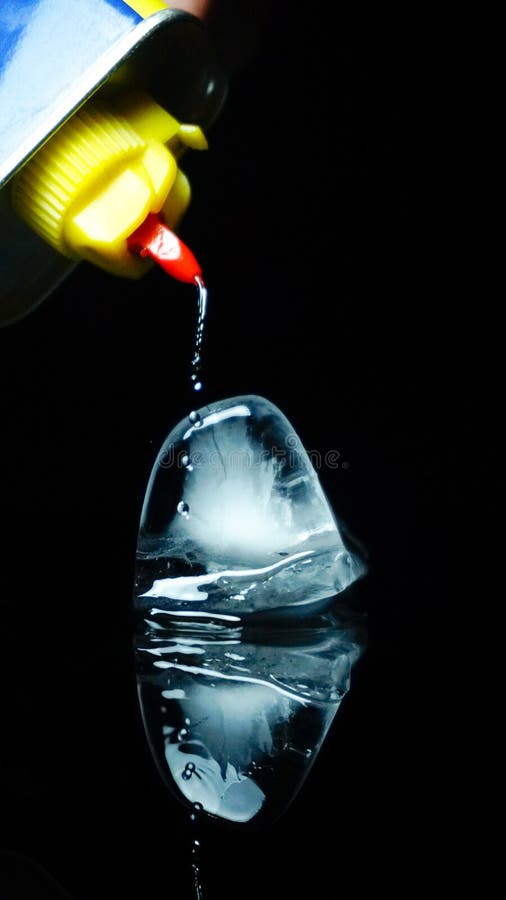 Ice, Cold, Water Contrast, Red, Yellow, Black Stock Photo - Image of ...