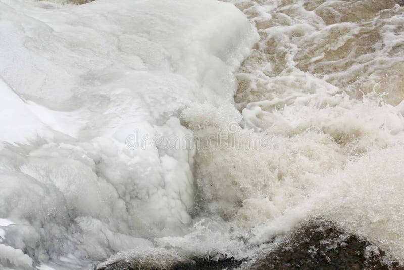 Ice Cold Water Splashes from Flowing River Stock Image - Image of ...