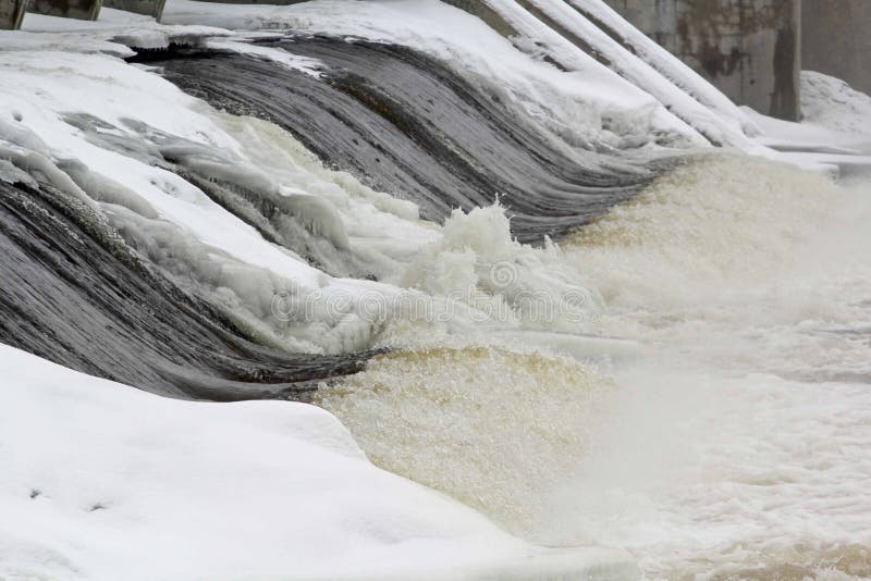 Ice Cold Water Splashes from Flowing River Stock Photo - Image of drops ...