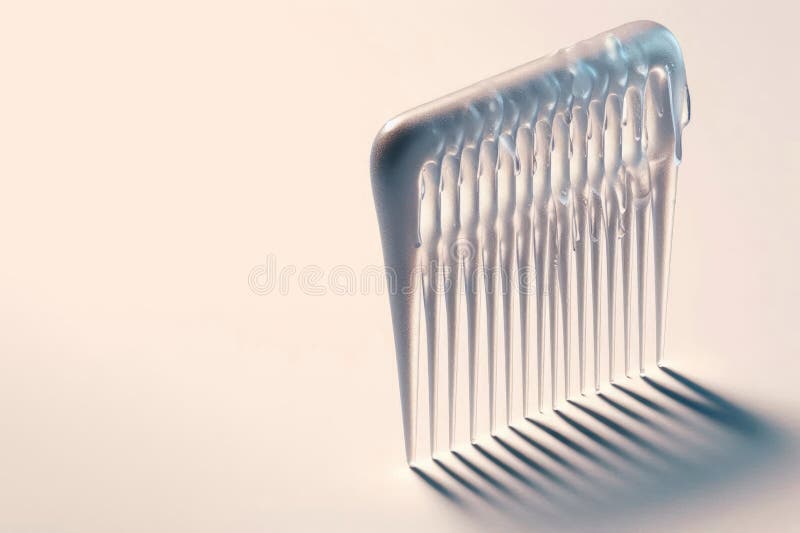 Ice Comb on a Clean Background. Space for Text. Stock Image - Image of ...