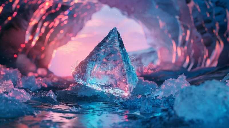 Ice Cone Sharp Edge Blue Color Cave Tropical Stock Photos - Free ...