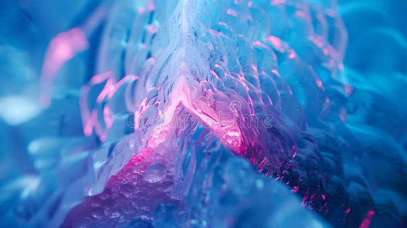 Ice Cone with Sharp Edge with in Blue Color Ice Cave in the Tropical ...