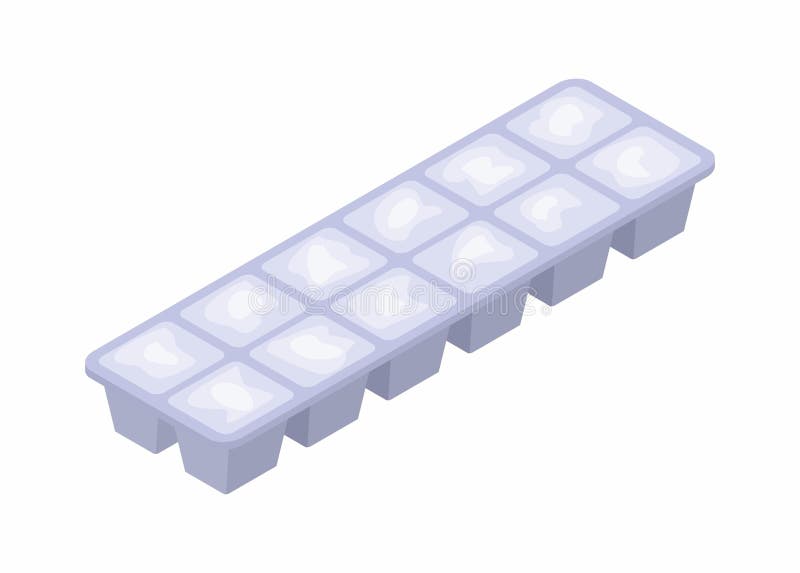 Ice Container. Simple Flat Illustration in Isometric View. Stock ...