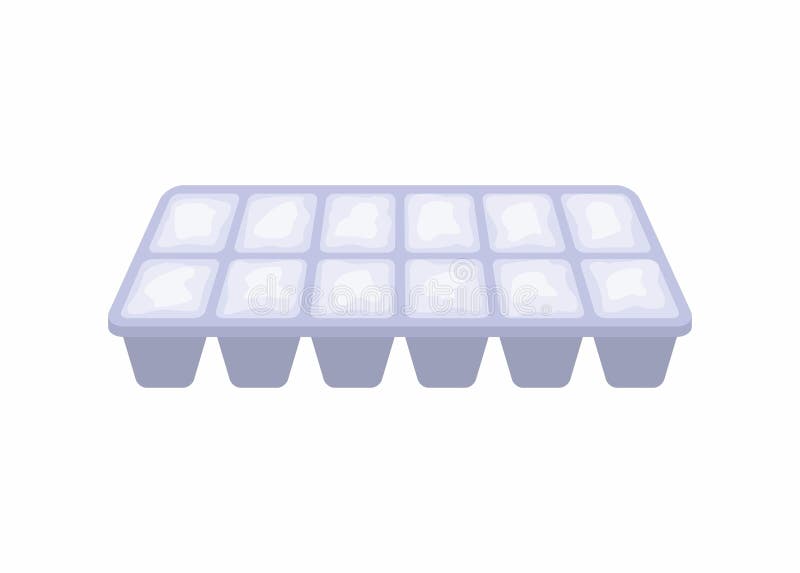 Ice Container. Simple Flat Illustration in Perspective View. Stock ...