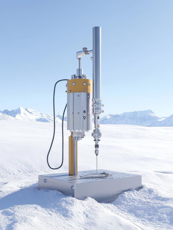 Scientific Polar Antarctic Station in the Arctic.Photorealistic Shot ...