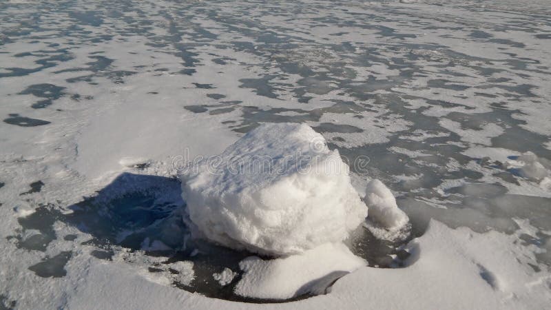 Ice-covered river stock image. Image of white, winter - 105797113
