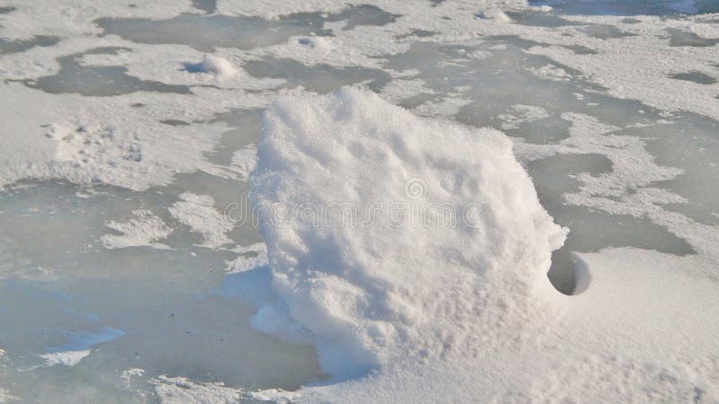 Ice-covered river stock photo. Image of view, winter - 105797460