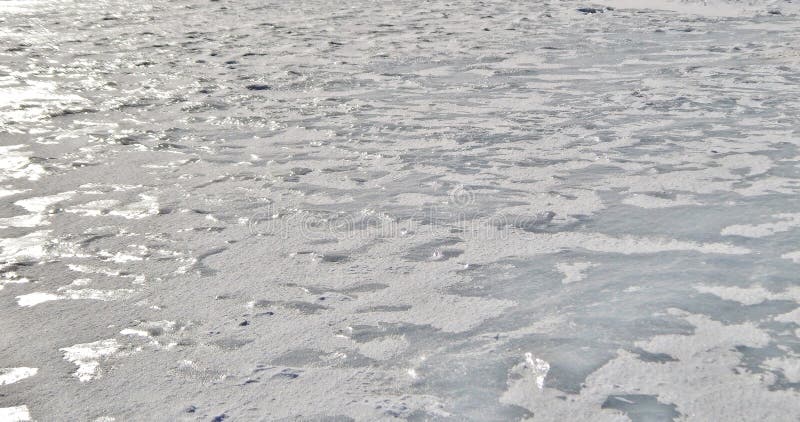 Ice-covered River, Sun Reflection Stock Image - Image of nature, scene ...