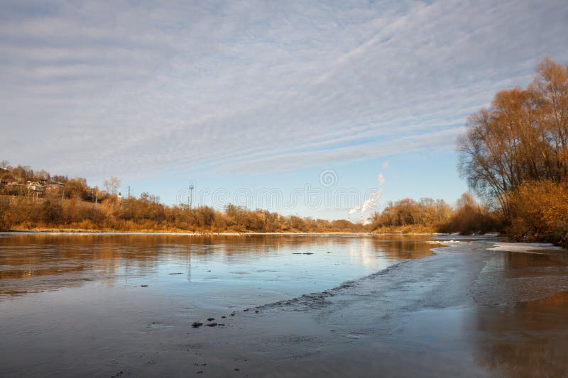 Ice covering river stock photo. Image of spring, glacier - 46127998