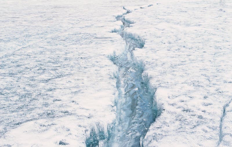 Ice cracking line stock image. Image of river, cool - 115637555