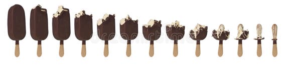 Half Chocolate Vanilla Ice Cream Stick Stock Photos - Free & Royalty ...
