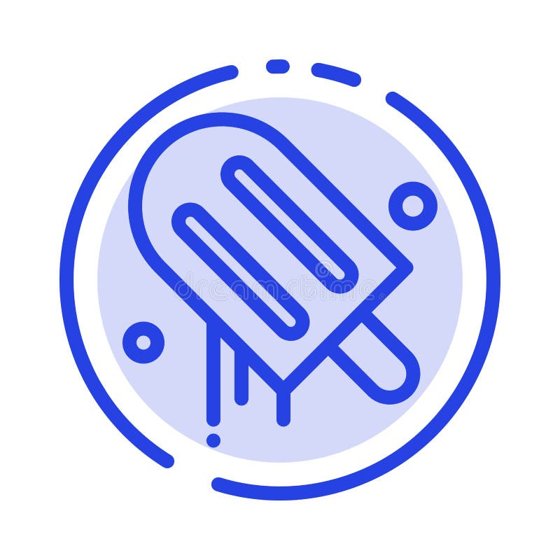 Ice Cream, Cream, American, Usa Blue Dotted Line Line Icon Stock Vector ...