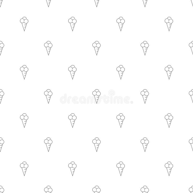 Ice Cream Pattern Black White Stock Illustrations – 2,840 Ice Cream ...