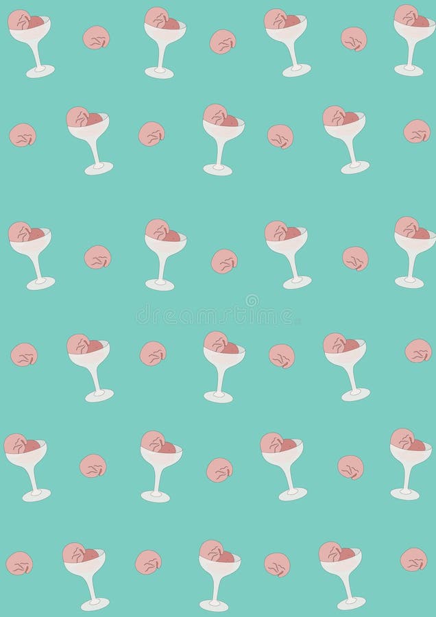 Ice Cream Background. Vector Illustration Decorative Background Design ...