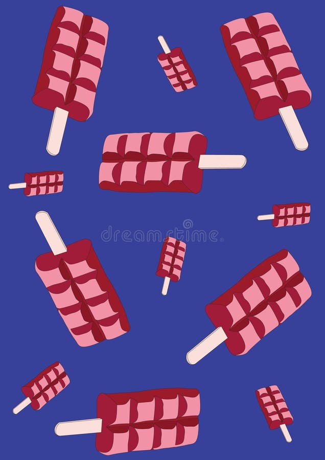 Ice Cream Bar Background. Vector Illustration Decorative Background ...