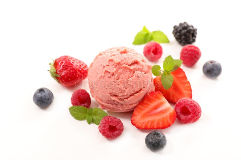 Ice cream berry stock photo. Image of sorbet, menu, ingredient - 92215084