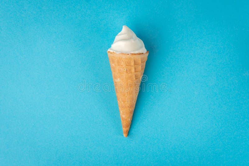 Ice Cream on Blue Background Stock Image - Image of cheese, icecream ...