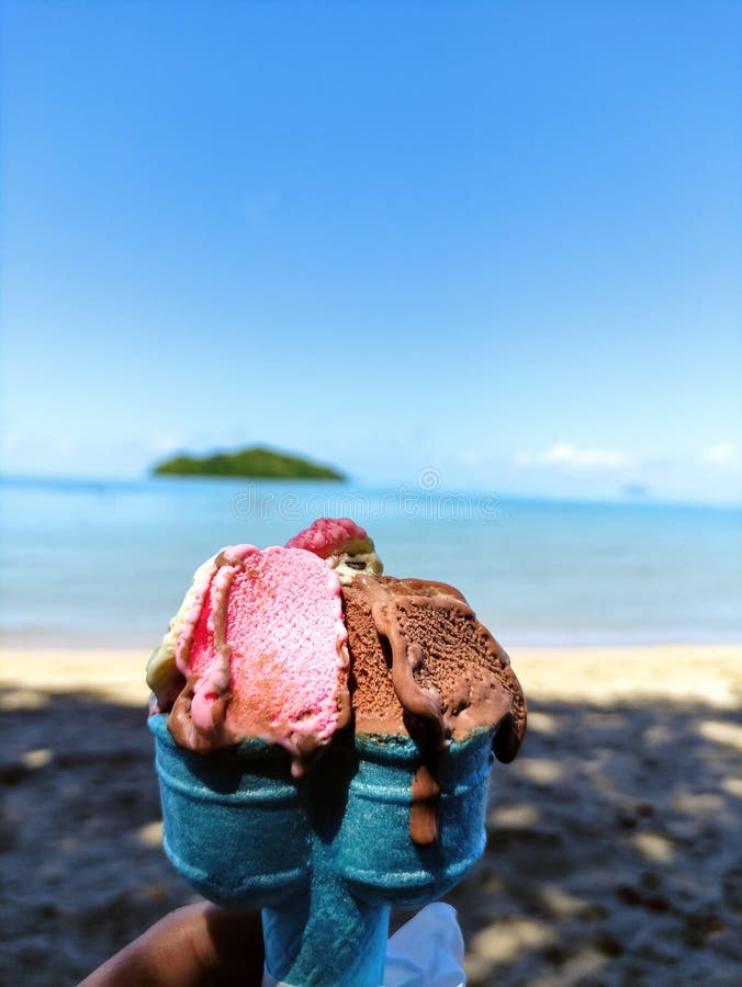 Ice cream on Bone Beach stock photo. Image of cream - 230915030