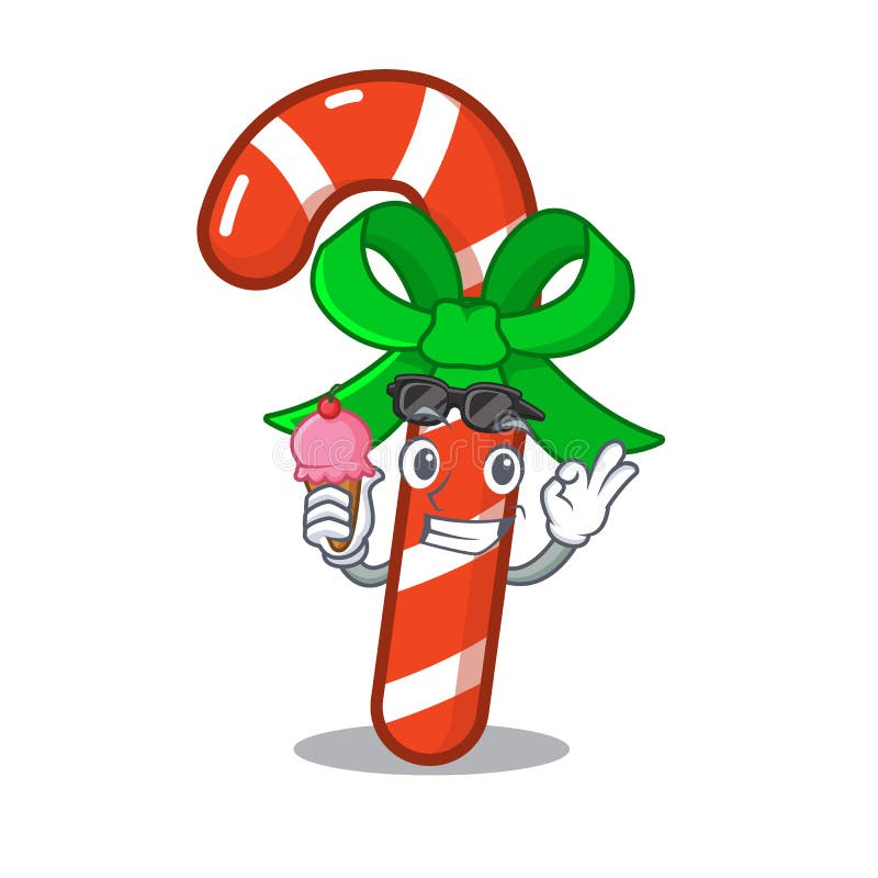 With Ice Cream Candy Moon Character Cartoon Stock Vector - Illustration ...