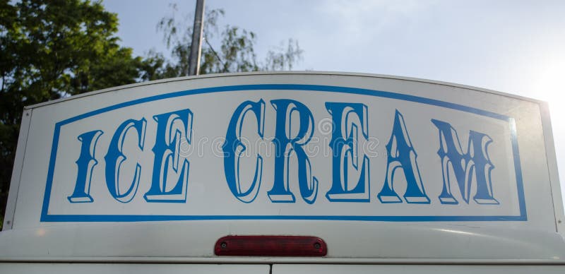 Ice cream car sign stock image. Image of plastic, board - 40643203