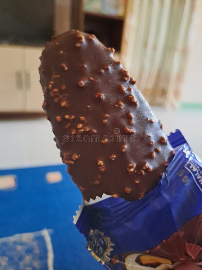 Ice Cream Chocolate Nut with Blue Carpet Stock Photo - Image of carpet ...