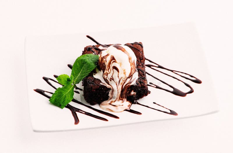 Ice Cream with Chocolate Topping Stock Photo - Image of flavor, glass ...