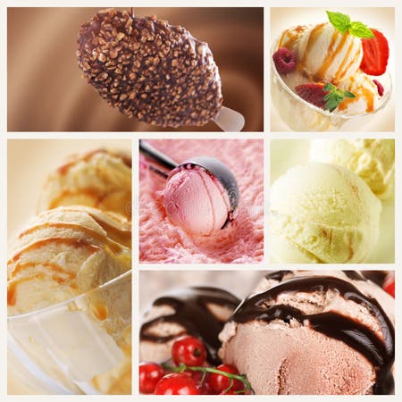 Ice Cream Collage stock image. Image of raspberry, ingredient - 15005009