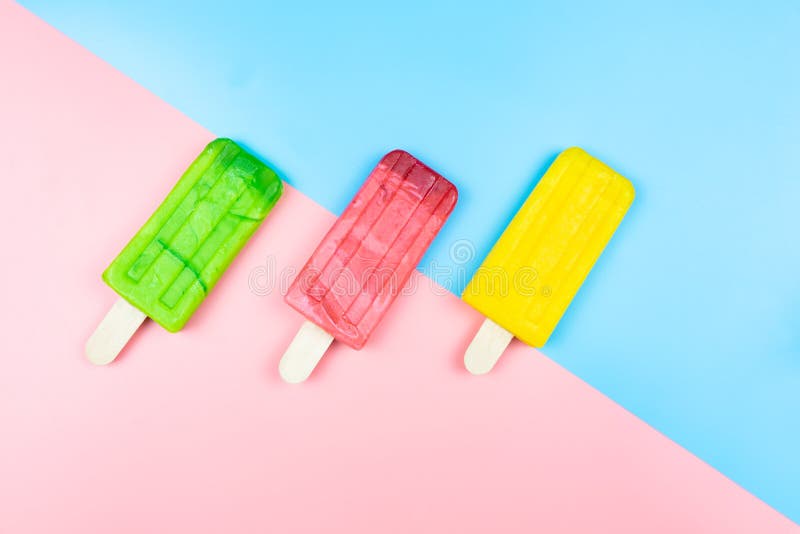 Ice Cream on Color Background Stock Image - Image of flavor, minimal ...