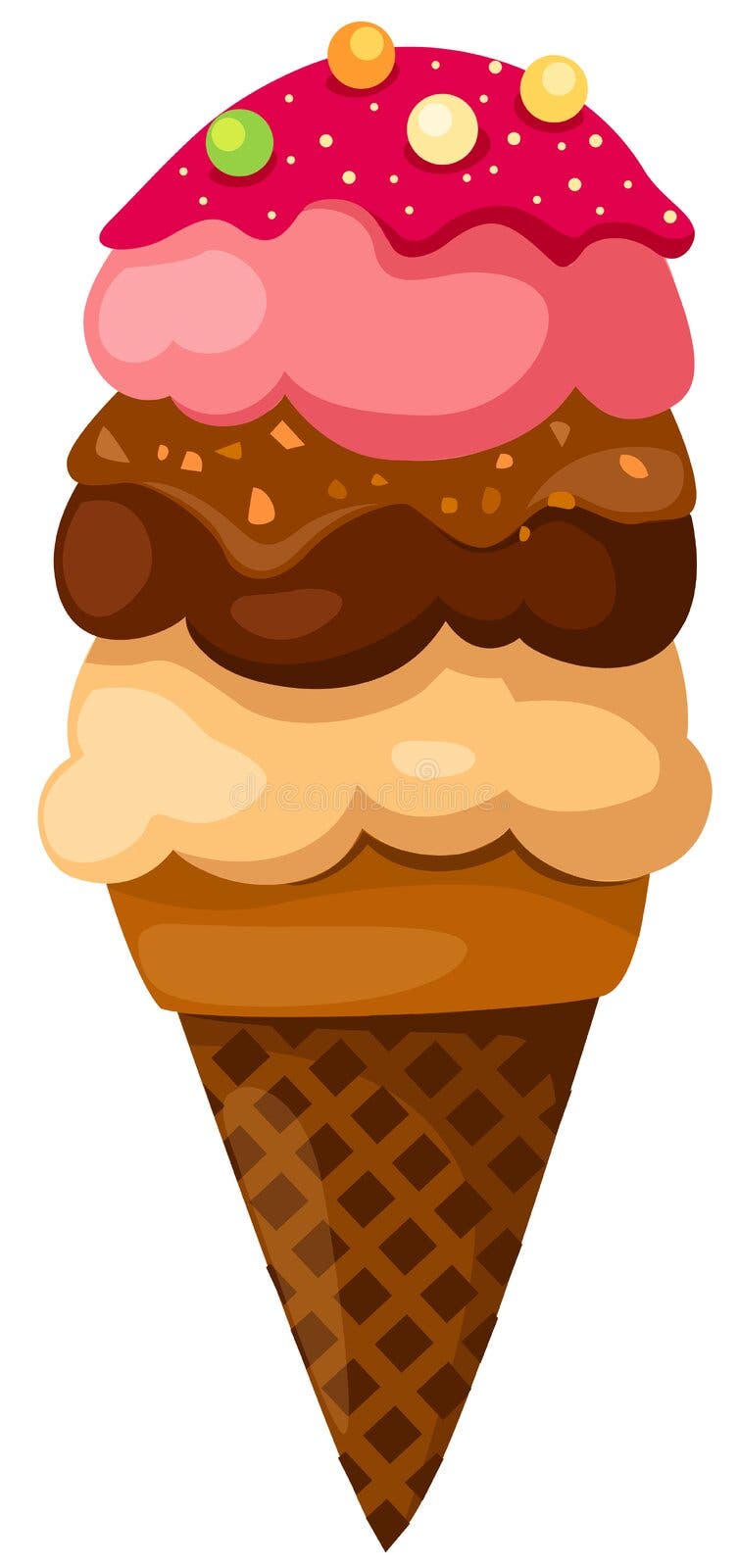 Ice Cream Cone Sugar Cone Background Stock Illustrations – 23,298 Ice ...