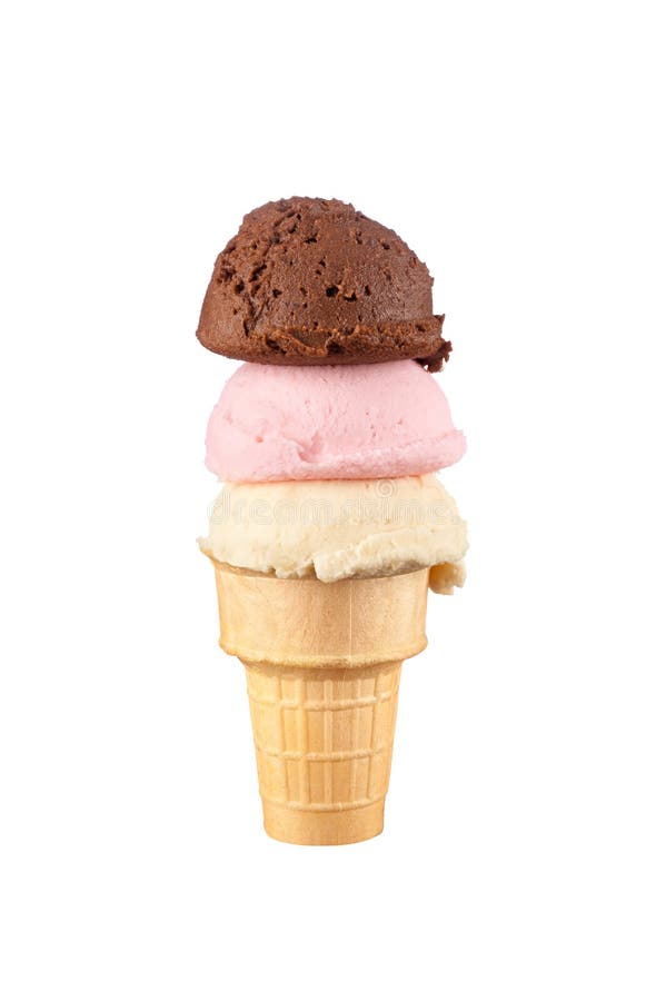 Chocolate Ice Cream Cone stock photo. Image of cool, food - 10744666
