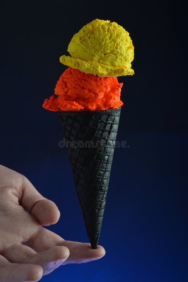 Ice Cream Cone Balancing on a Finger Stock Image - Image of cone ...