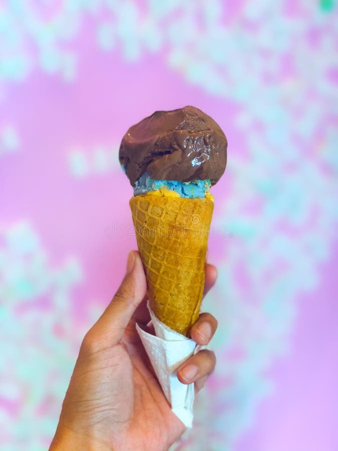 Ice cream cone chillin stock image. Image of chillin - 210696291