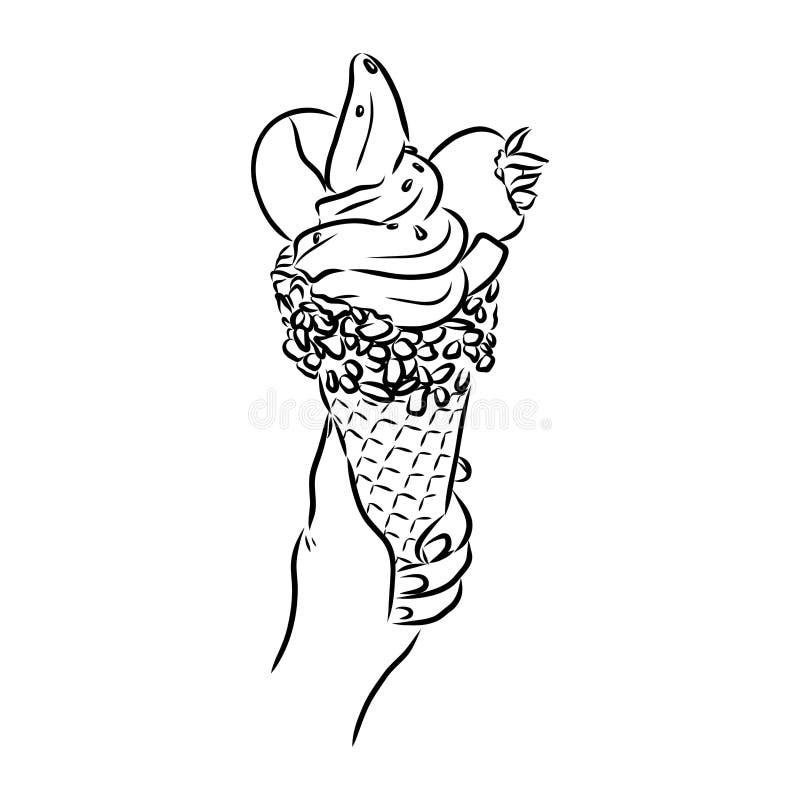 Ice Cream Cone Doodle Ice Cream Vector Stock Vector - Illustration of ... Ice Cream Cone Doodle Ice Cream Vector Stock Vector - Illustration of ...