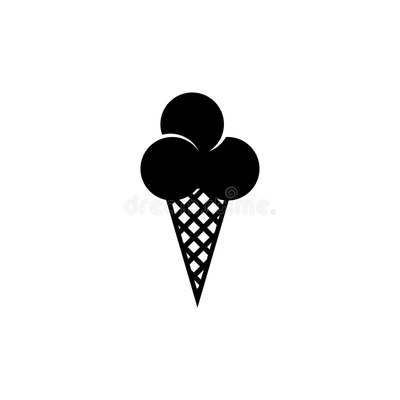 Ice Cream Cone Vector Black Stock Illustrations – 15,412 Ice Cream Cone ...