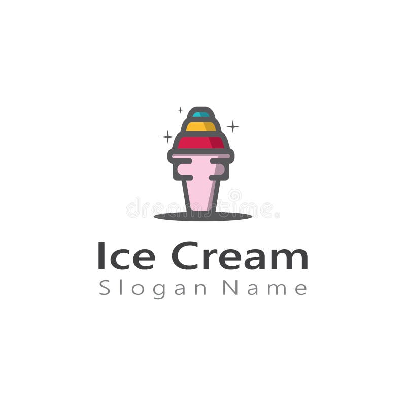 Ice Cream Cone Logo Design Vector Art Creative Template Stock ...