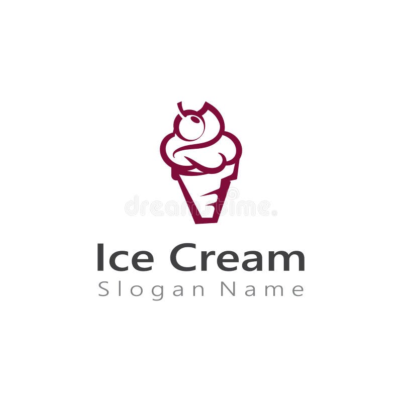 Ice Cream Cone Logo Design Vector Art Creative Template Stock ...