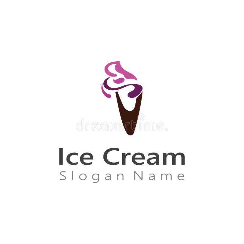 Ice Cream Cone Logo Design Vector Art Creative Template Stock ...