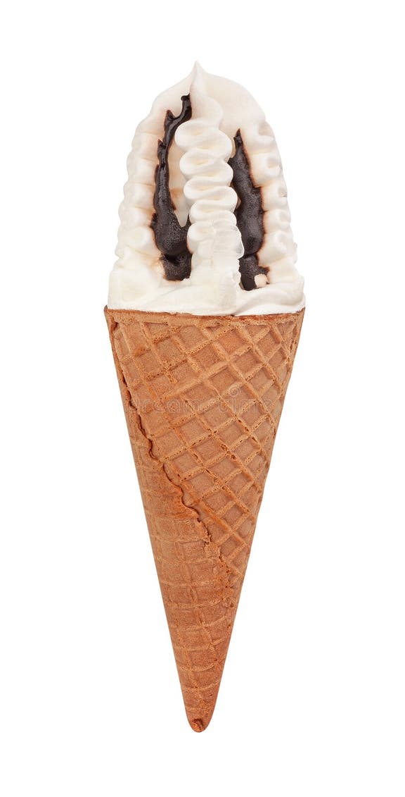 Ice-cream Cone Path Isolated Stock Photo - Image of milk, product ...