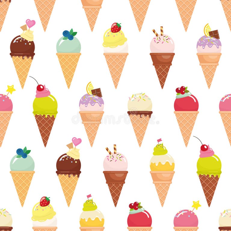 Ice Cream Cone Pattern Stock Illustrations 15 012 Ice Cream Cone