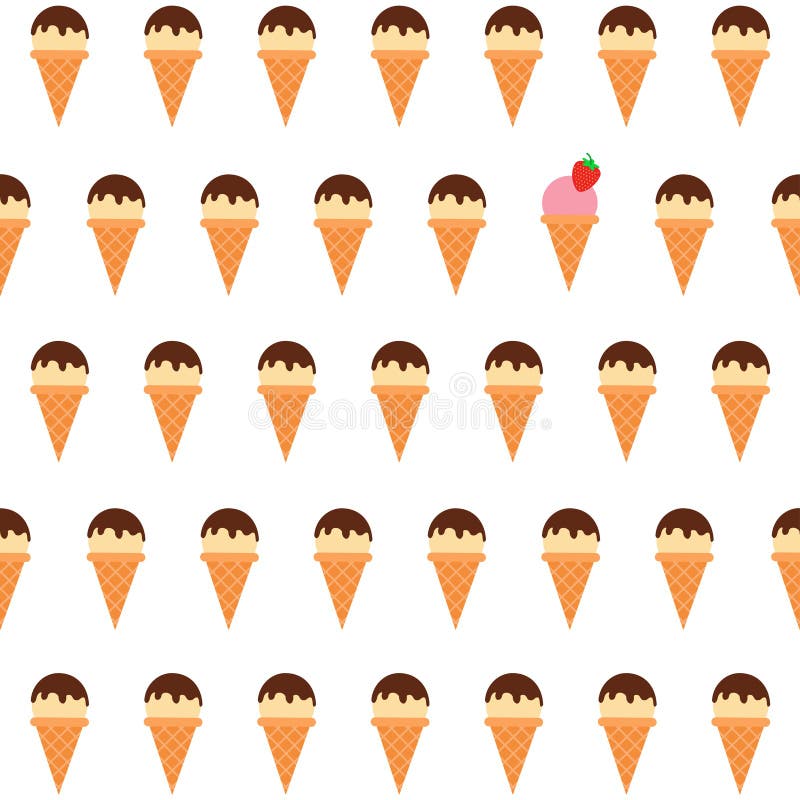 Ice Cream Cone Seamless Pattern. Vector Illustration Stock Vector ...