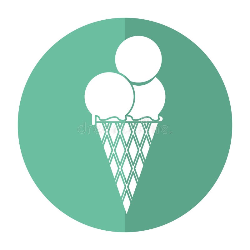 Sweet Creamy Icon Ice Cream Cone Stock Vector - Illustration of gourmet ...
