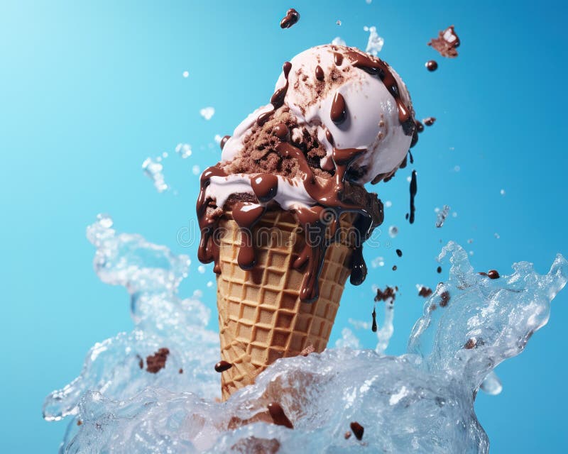 The Ice Cream Cone Technology is High Quality. Stock Illustration ...