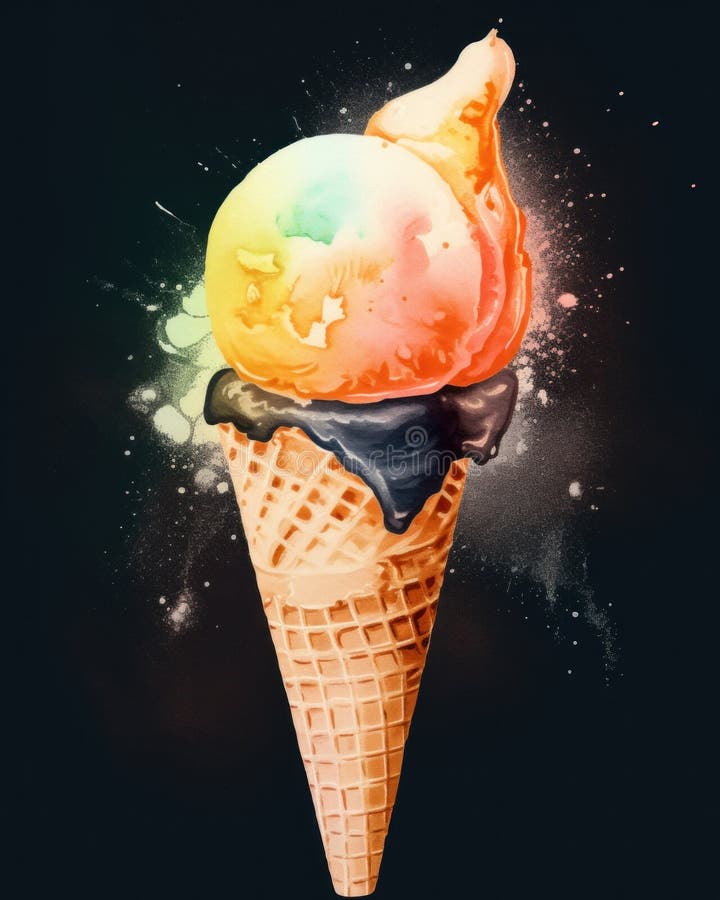 Ice Cream Two Scoops Stock Illustrations 368 Ice Cream Two Scoops
