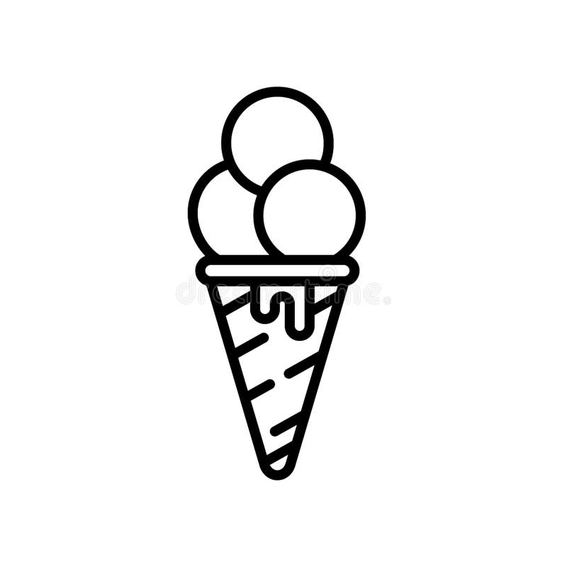 Ice Cream Cone - Vector Icon Stock Vector - Illustration of ivon, sugar ...