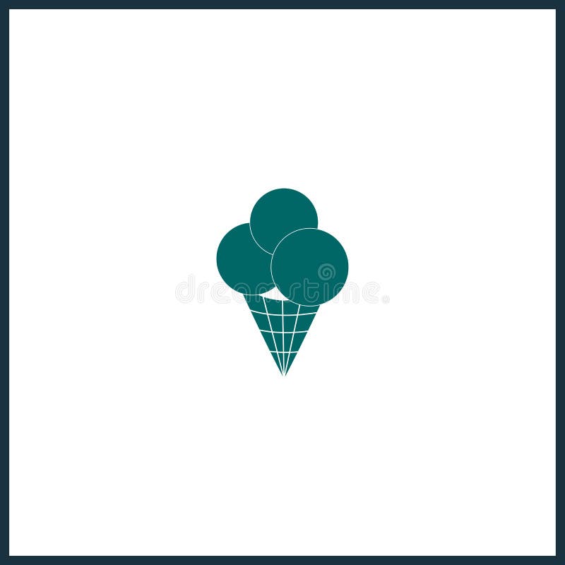 Ice Cream Cone Vector Icon Ice Cream Cone Simple Icon Stock Vector ...