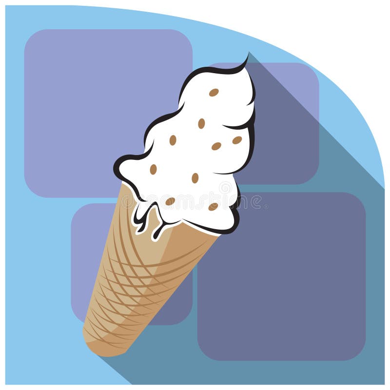 Ice Cream Cone. Vector Illustration Decorative Design Stock Vector ...