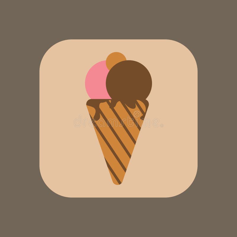 Ice Cream Cone. Vector Illustration Decorative Design Stock Vector ...