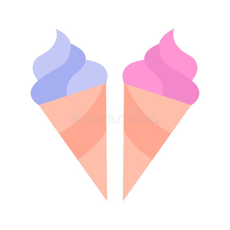 Ice Cream Cones Icon Image. Stock Illustration - Illustration of ...